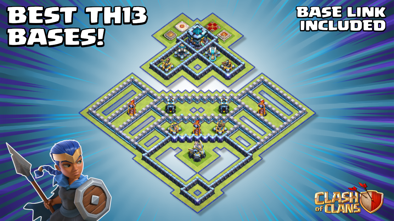*EPIC ANTI 3 STAR* Town Hall 13 (TH13) Base - With TH13 BASE LINK ...