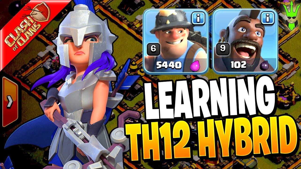 Learning How to HYBRID at TH12!! by Clash Bashing!! | Clash Champs